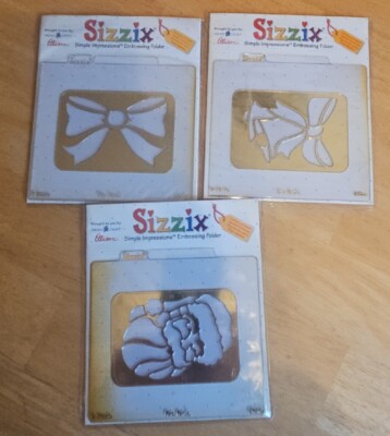 Sizzix Christmas Patterns - Embossing folder ‐ Bow, Santa Claus & Bell ...