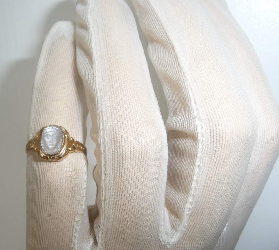 EXTRAORDINARY RARE ANTIQUE OSTBY BARTON TITANIC 10K MOONSTONE CAMEO ...