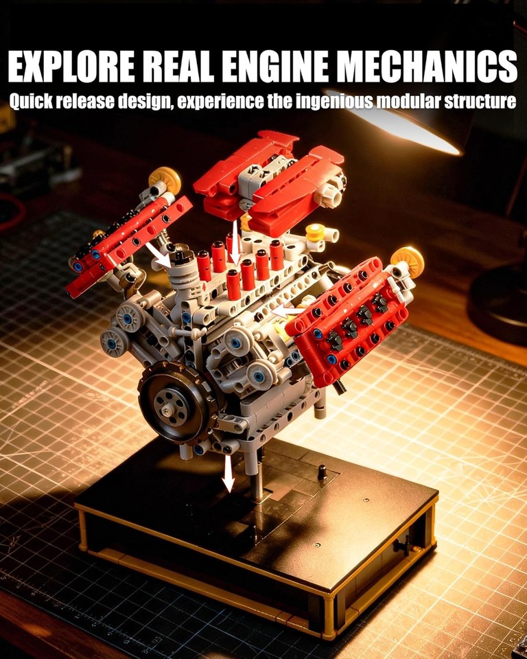 Mini V8 Engine Kits That Runs, Build Your Own V8 Engine Building Set ...