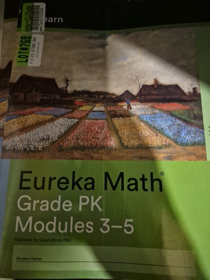 EUREKA MATH GRADE PK MODULES 3 - 5 Learn Workbook | eBay