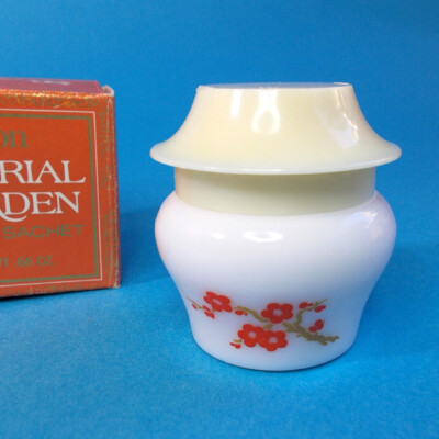 Vintage 1970s Avon IMPERIAL GARDEN Cream Sachet .66 oz Glass Jar with ...