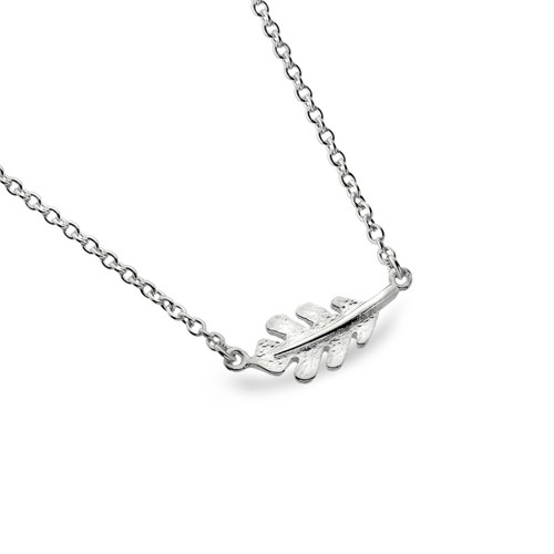 Argent Chêne Collier Feuille Argent Massif 40.6-45.7cm Poinçon de Luxe ...