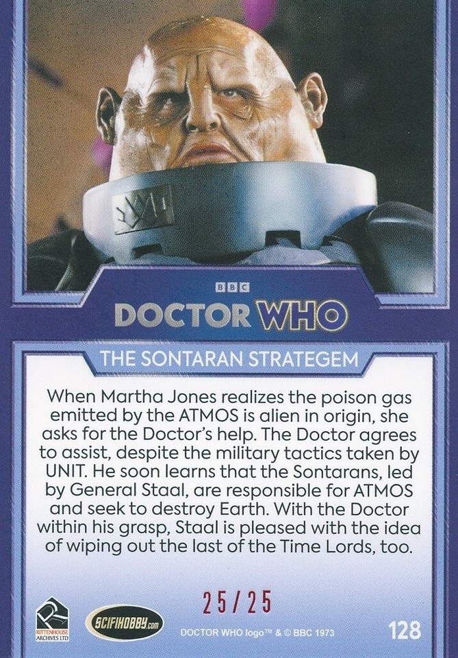 Rare New 2023 Doctor Who Red TARDIS Parallel Base chase card number 128 ...