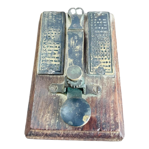 Vintage Old Antique Wooden & Brass Rare Ancient Morse Code Telegraphy ...