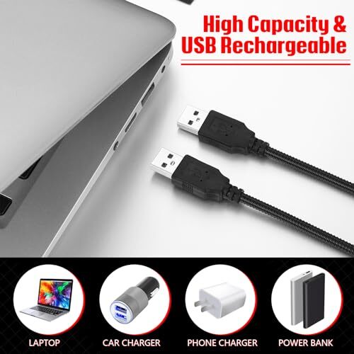 2 Pieces USB LED Light USB Light for Laptop Keyboard Light Gooseneck ...