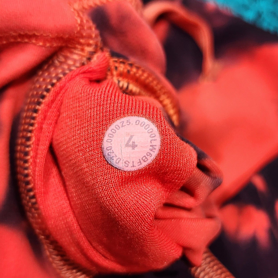 Lululemon Wunder Train HR Crop 21” Everlux Size 4 Tie Dye Carnation Red ...