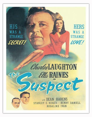 The Suspect - Starring Charles Laughton - Vintage Film Noir Movie Poster 1945 | eBay