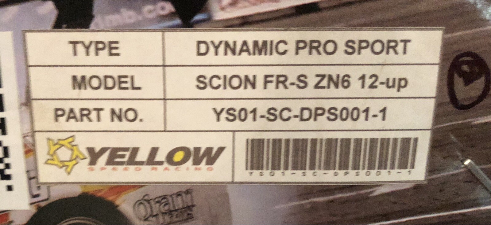 Yellow Speed Racing Dynamic Pro Sport Coilovers Scion Fr-S YS01-SC ...