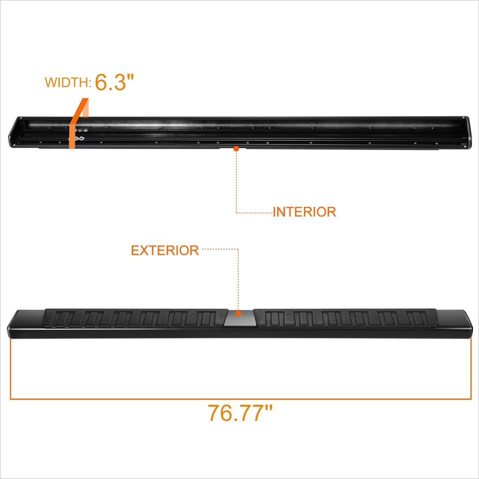 For 07-19 Silverado/Sierra 1500-3500 HD Extended Cab 6.3" Step Bar ...