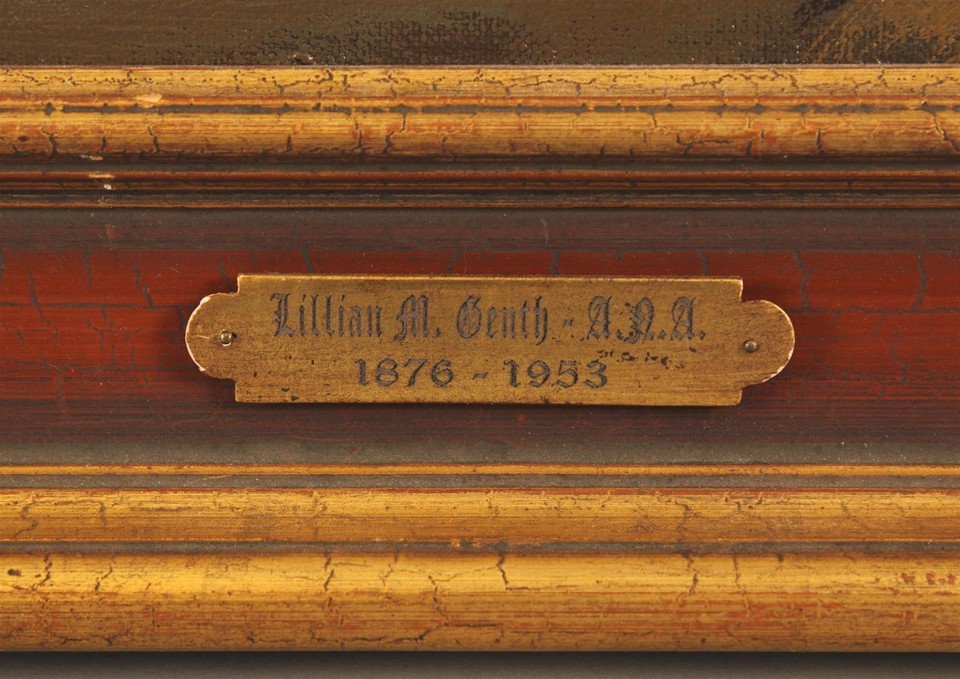 Antique LILLIAN GENTH Gloucester Fishermen Harbor Impressionist Oil ...