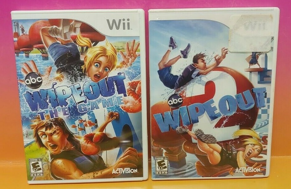 Wipeout 1 + 2 ABC TV Game Show Game - Nintendo Wii & Wii U Game Rare ...