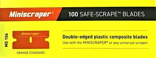 MINISCRAPER® Plastic Razor Blades 100 Pak, Double Edged 200 Edges® | eBay