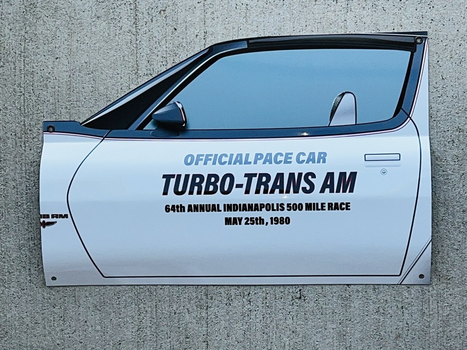 WOW! 1980 Pontiac Trans Am Turbo Indy 500 Pace Car Door Style Sign | eBay