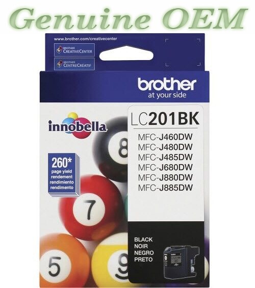 LC201BK/LC-201BK Original OEM Brother LC201 Ink Cartridge, Black ...
