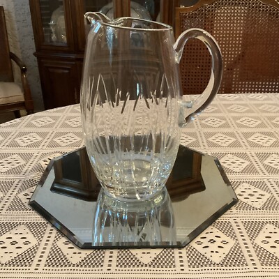 Block Plateau Crystal 10.75” Pitcher, Beautiful And Heavy | eBay