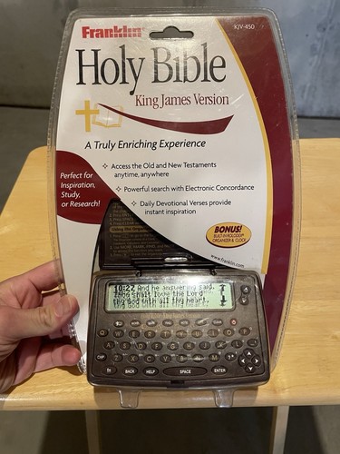 Vintage Franklin Electronic Holy Bible King James Version KJV-450 ...