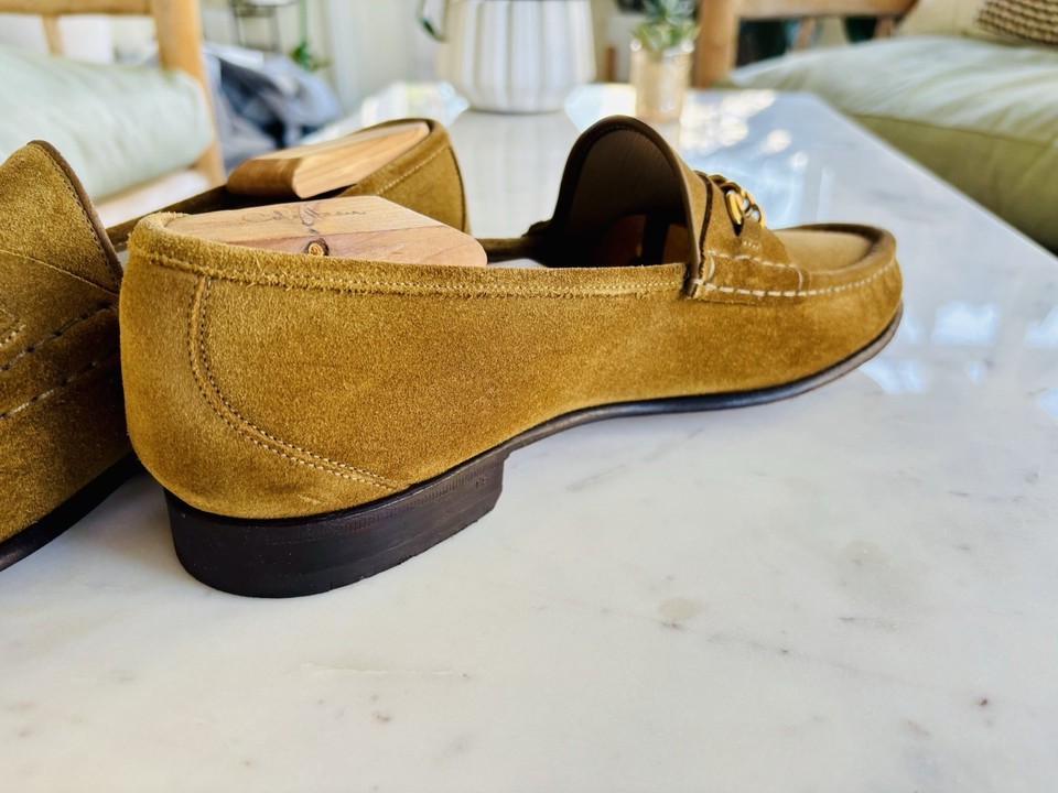 Tom Ford York Men’s Loafers Sage Green Suede Gold Chains Size 9 (US ...