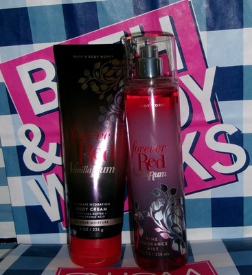 Bath & Body Works 'FOREVER RED' Body Lotion & Fragrance Mist FULL SIZE ...