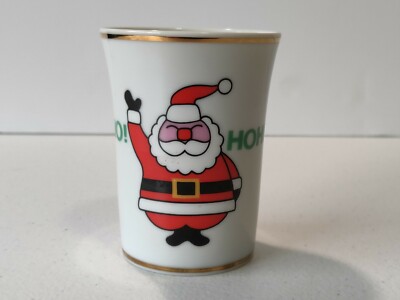 Antique Santa Claus MERRY CHRISTMAS German? HOHOHO! Lustre Tea Cup Mug ...