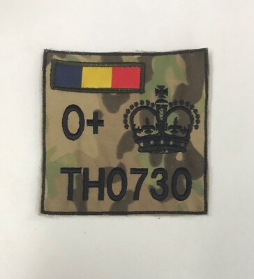 Personalised MTP Zap Number Rank Regiment Blood Group Badge, Army ...