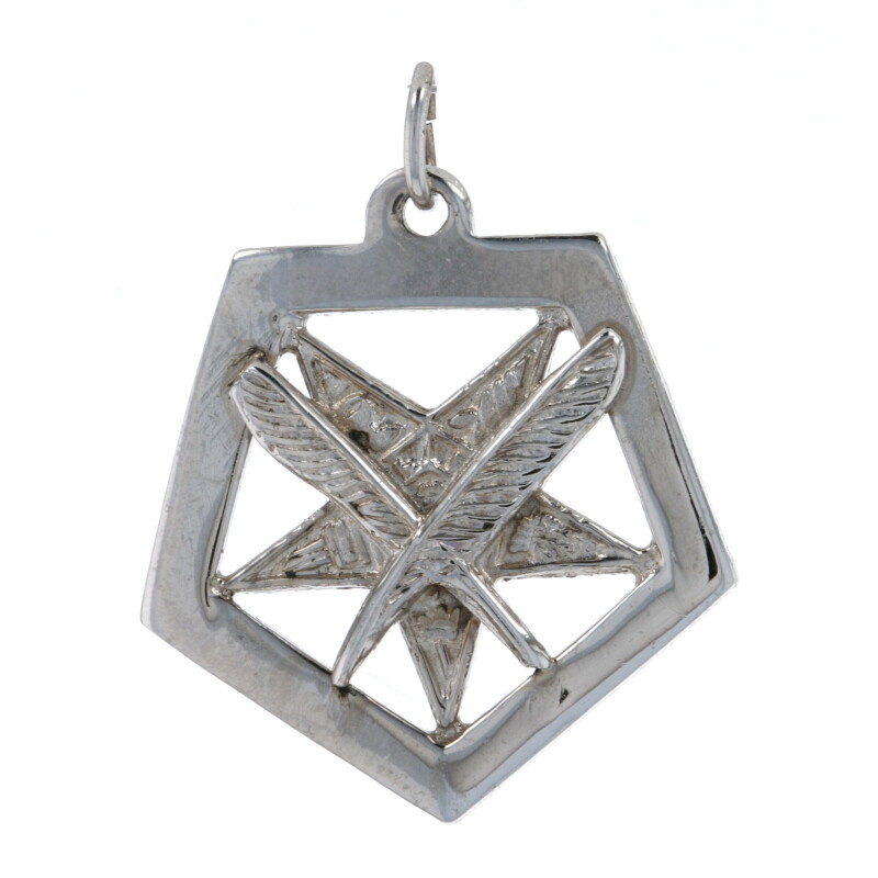 Sterling Order of the Eastern Star Secretary Pendant … - Gem