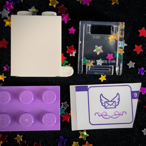 NEW LEGO White Envelope Letter Wings Swirls 41176 Sticker 2x2x2 ...