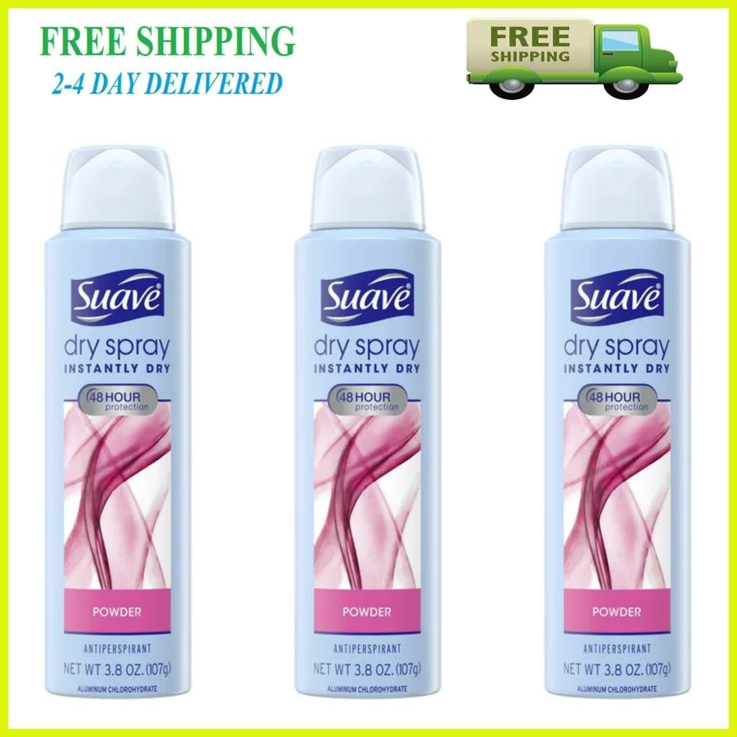 Suave Dry Spray Instantly Dry Powder Antiperspirant Deodorant 3.8 Oz ...