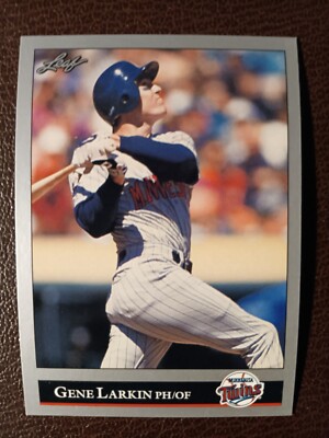 GENE LARKIN MINNESOTA TWINS 1992 LEAF BASEBALL CARD #415 | eBay