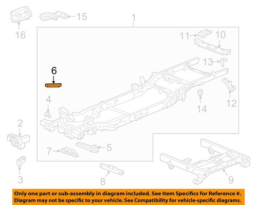 GM OEM 19-23 Sierra 1500 Frame Frame Components-Diagonal Brace 84265798 ...
