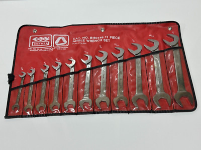 Bonney Tools USA B-80748 11pc SAE Full Polish 4-Way Angle Open-End ...