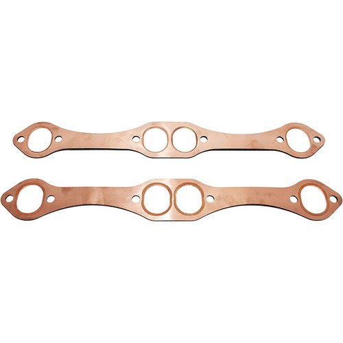 SBC Oval Port Copper Header Exhaust Gaskets Fit For SB Chevy 327 305 ...