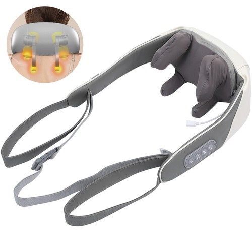 Shiatsu Neck Shoulder Back Massager w Heat Ergonomic 5D Deep Tissue ...