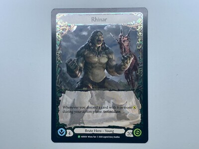 Flesh and Blood TCG - Rhinar (Young Hero) - COLD FOIL Promo - NEAR MINT ...