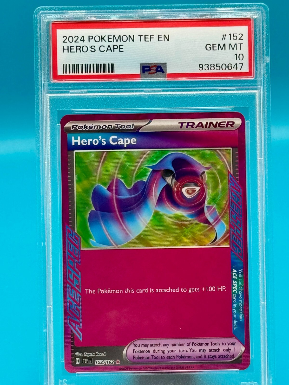 Hero's Cape 2024 Pokemon TCG Temporal Forces #152 PSA 10 | eBay