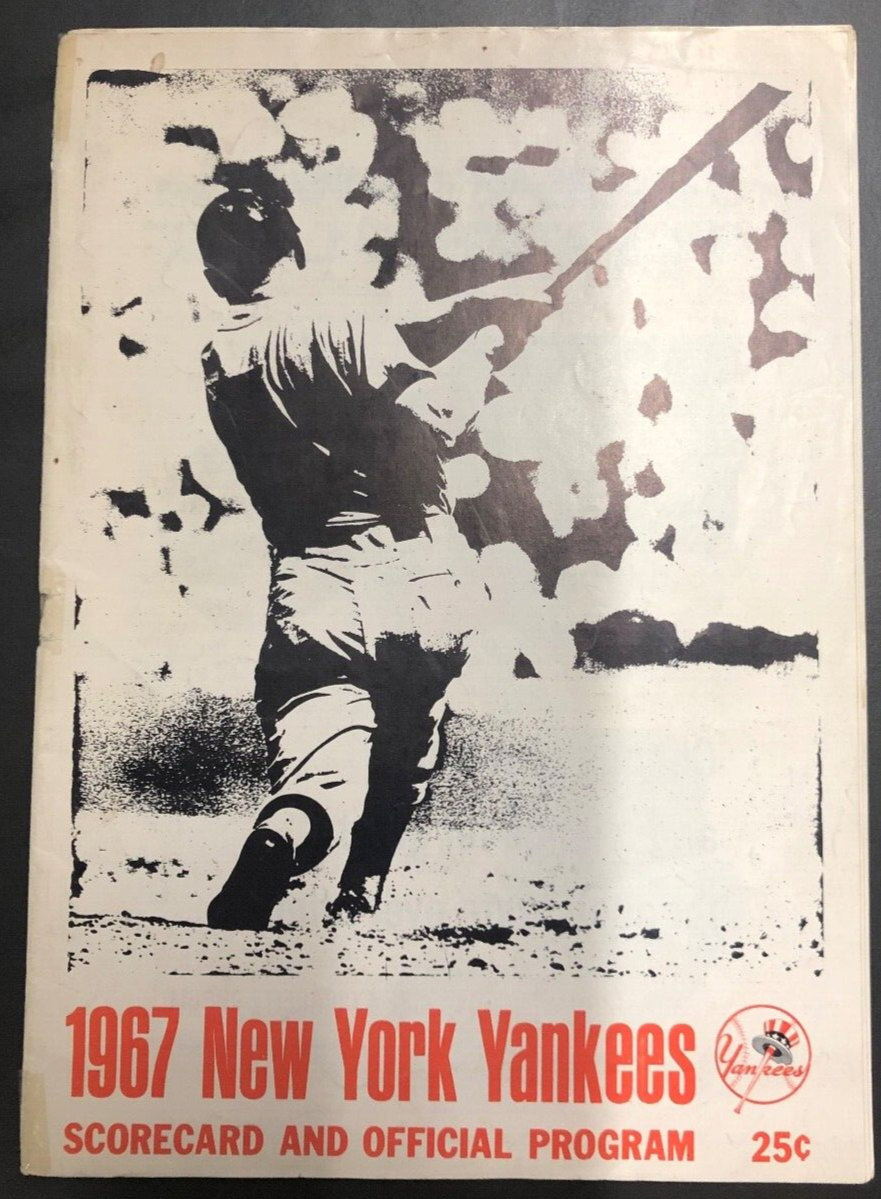 1967 New York Yankees Scorecard & Official Program- NY Yankees VS KC ...