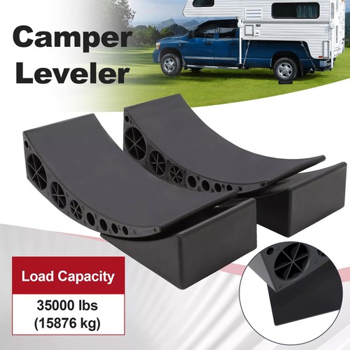 2PCS 35000 lbs Heavy Duty For Camper Leveler RV Leveling Blocks Ramp 2 ...