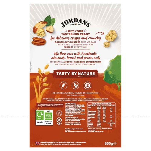 Jordans Country Crisp Chunky Nuts Oat Clusters Wholegrain Cereal Pack ...