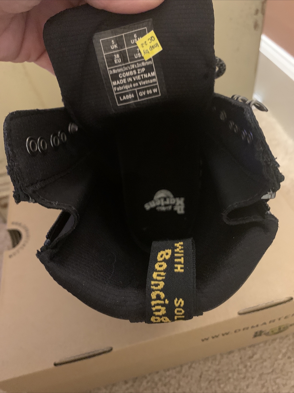 Dr Martens Combs Zip Tech X-Tough Unisex Ajax Black Utility Boots Sz ...