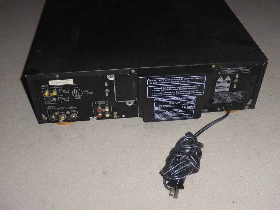 DENON MULTI LASER DISC CD PLAYER LASERDISC LA-2300 NO REMOTE | eBay