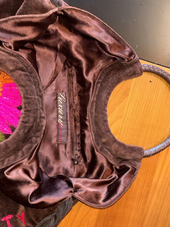 Miss Sixty Brown Velvet Handbag Y2K | eBay UK