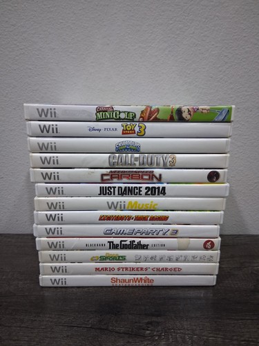 Lot of 13 Nintendo Wii Game Cases Empty OEM Authentic White Original ...
