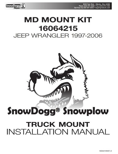SnowDogg MD Series Mount for '97-'06 Jeep Wrangler | eBay