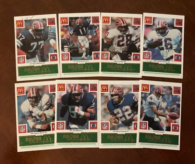 1986 Buffalo Bills McDonald's Signed 8 Card Lot *Scott Norwood, Greg ...