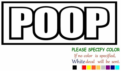 POOP Vinyl Decal Sticker Car Window Bumper Wall Laptop 12" | eBay