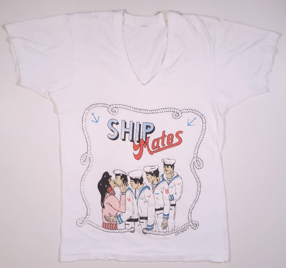 SHIP MATES VINTAGE T-SHIRT TRASHY SEX RETRO TEE NAVY SAILORS & LOOSE ...