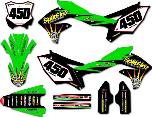 Sticker Kit for Kawasaki KX 450F 2016 2017 2018 RYTHM Style graphics ...