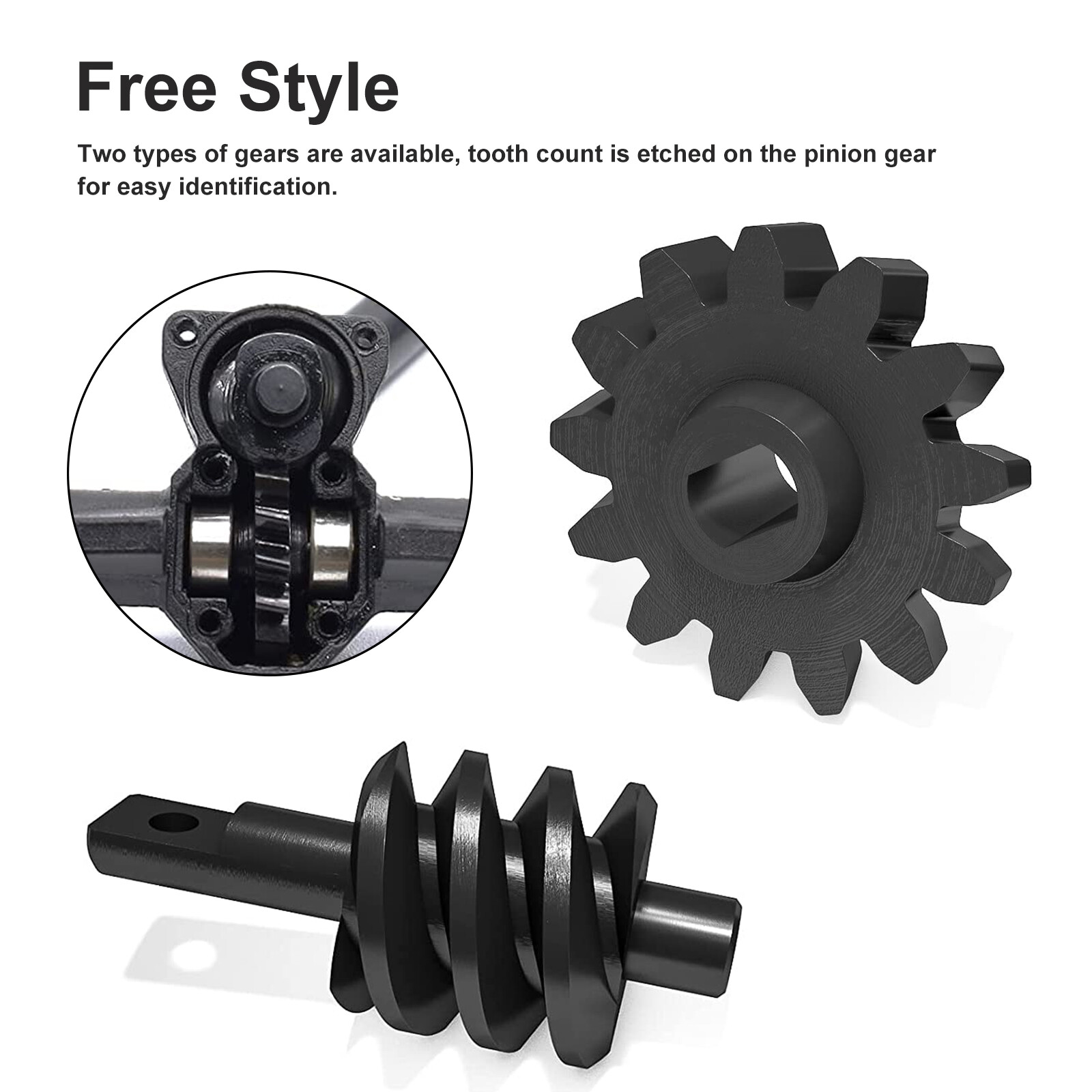 13T Steel Overdrive Differential Diff Worm Gear Set for Axial SCX24 1/ ...