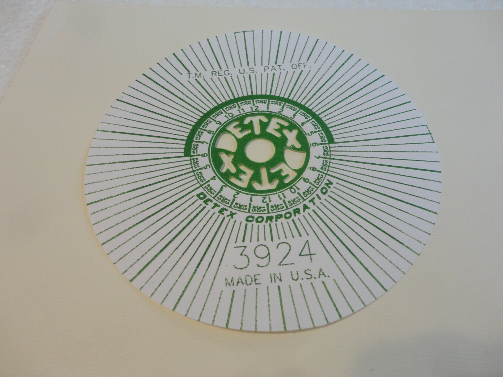 Detex Clock Paper Dial | eBay