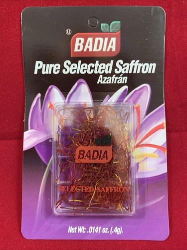 Badia Pure Selected Saffron 0.4 gm Azafran Paella Spices Rice Sazon ...