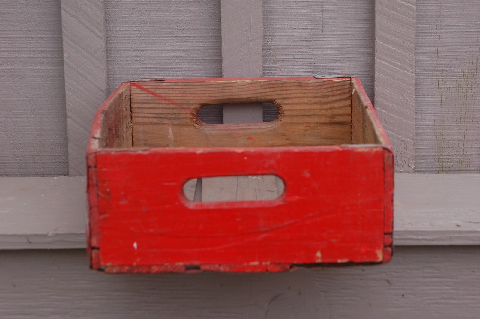 Wooden Red Coca Cola Coke Soda Pop Bottle Crate Carrier Case Open Box ...